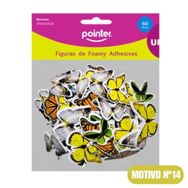 Formis en goma eva autoadhesivos (mariposas), Pointer - Cactus Mayorista