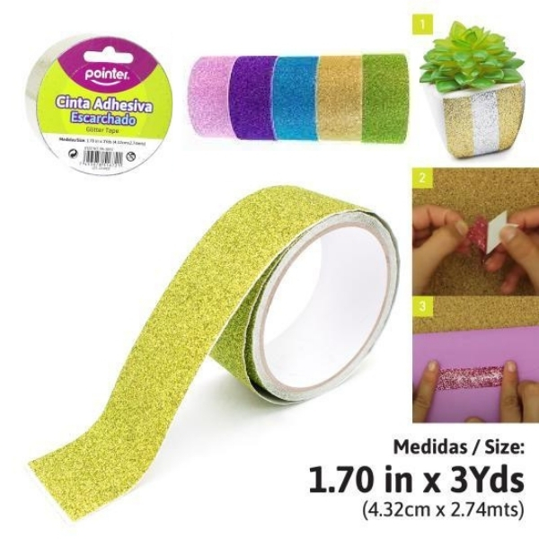 Cinta adhesiva decorativa escarchada , Pointer - Cactus Mayorista