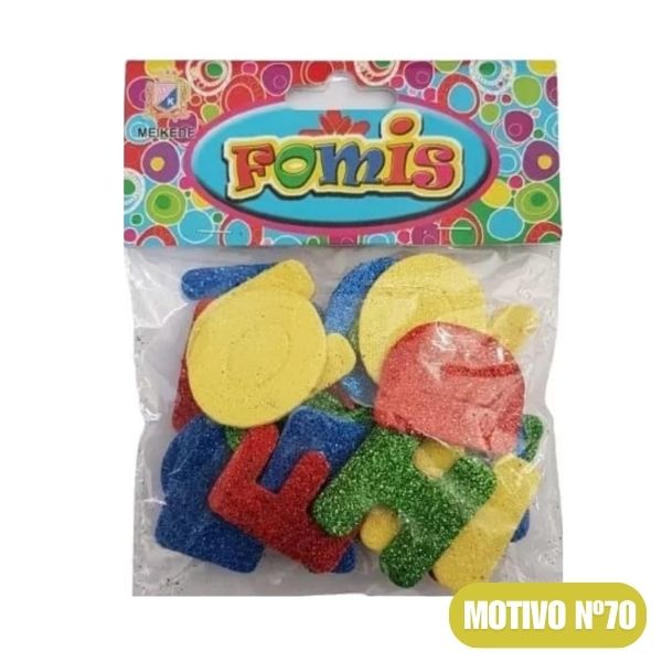 Formis en goma eva autoadhesivas (letras grandes) - Cactus Mayorista