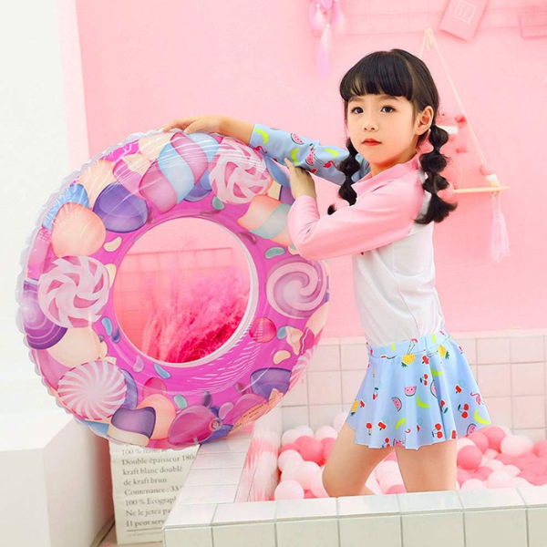 Inflable flotador salvavidas candy de 70cm, en bolsa - Cactus Mayorista