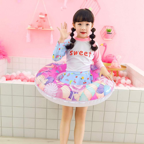 Inflable flotador salvavidas candy de 70cm, en bolsa - Cactus Mayorista