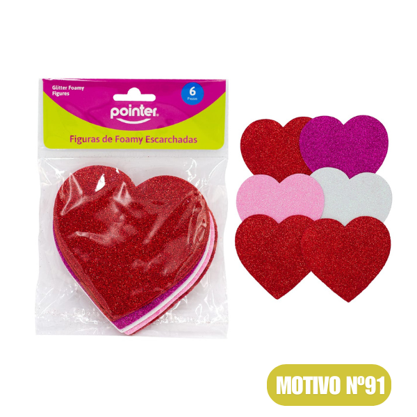 Formis en goma eva con brillo (corazones grandes), Pointer - Cactus ...