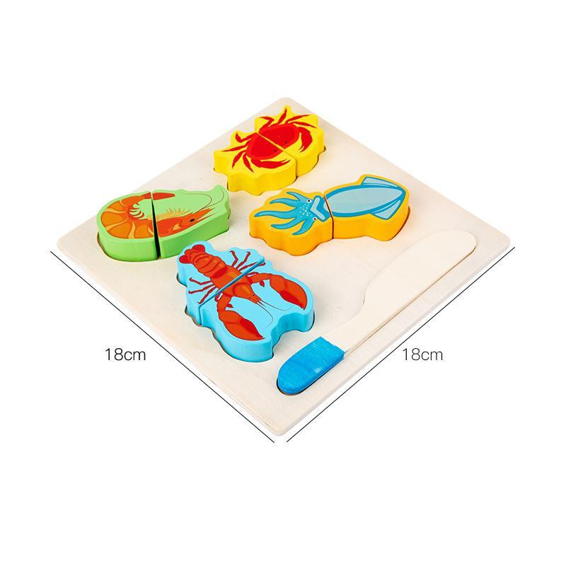 Encastre de madera en 3d con velcro para cortar frutas y verduras ...